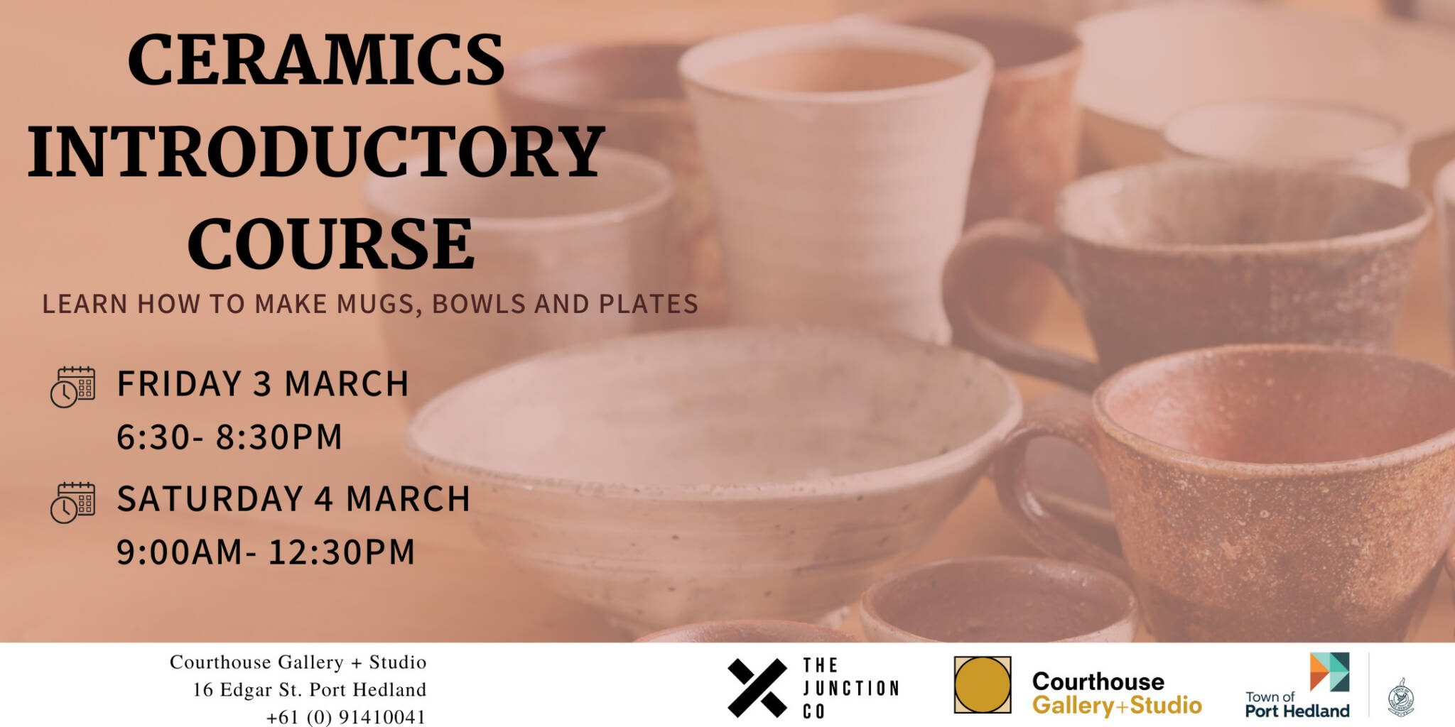 Ceramics Introductory Course - Courthouse Gallery+Studio
